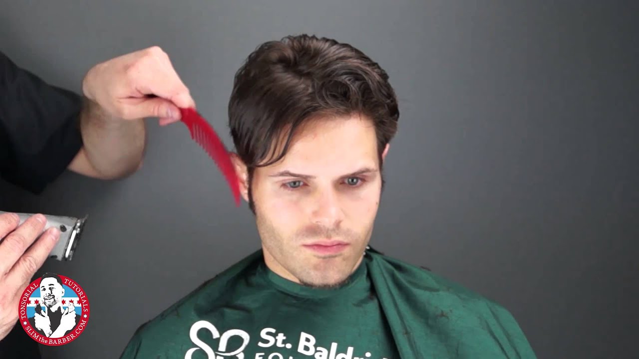 Business Taper/Pompadour cut by Slim the Barber - YouTube