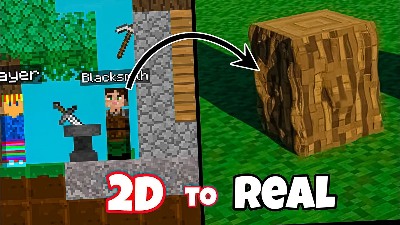 Minecraft 2d, 3d, Realistic 🤯🤯🤯 - YouTube
