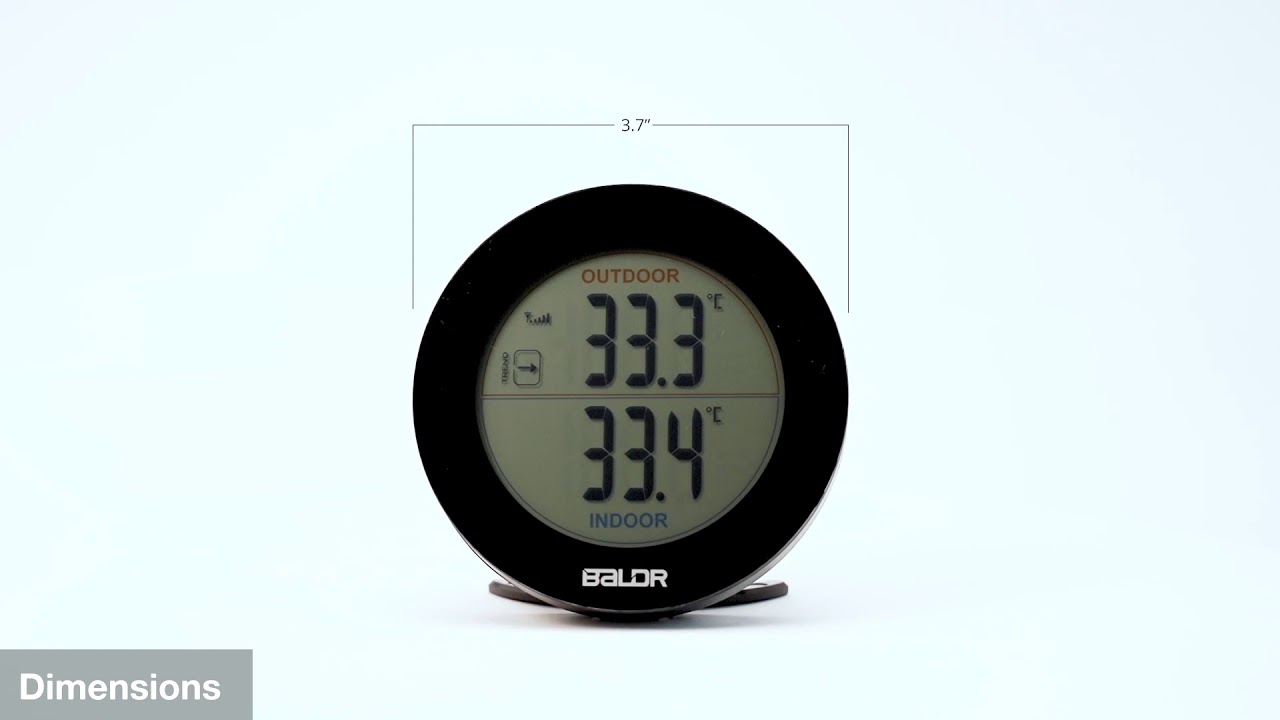 BALDR WIRELESS INDOOR/OUTDOOR THERMOMETER OPERATION VIDEO(B0127T2-V1 ...