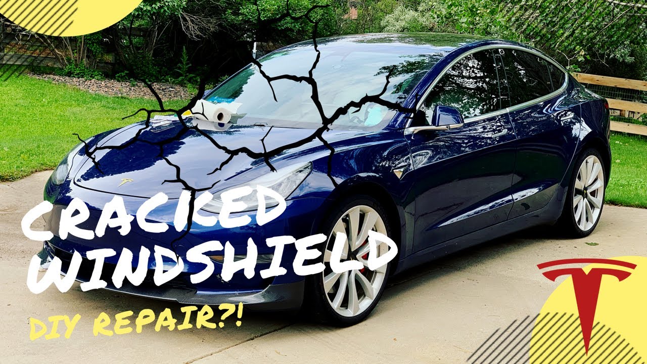 Semi CRACKED My Windshield 😔 | Tesla Model 3 | DIY Repair - YouTube