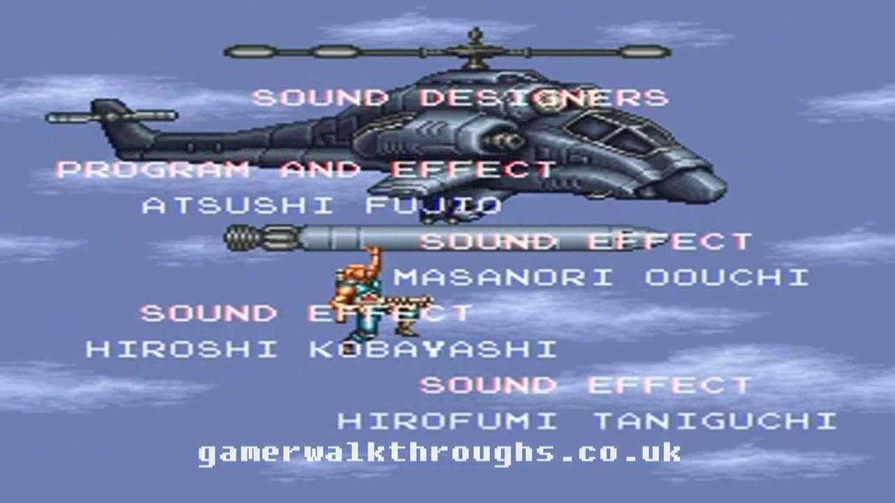 Contra 3 (SNES) walkthrough - Ending credits - YouTube