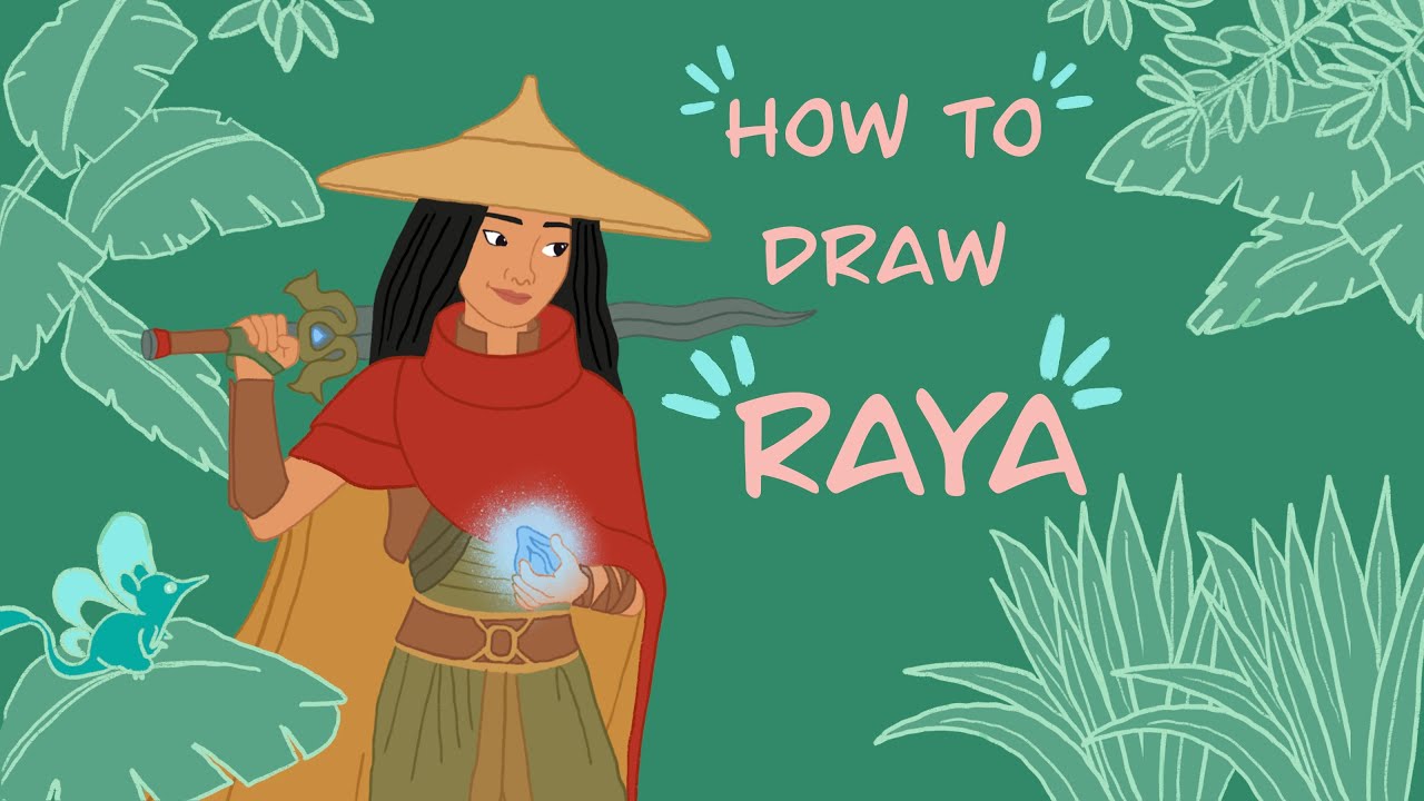 How to Draw Raya for Raya and the Last Dragon for kids - YouTube