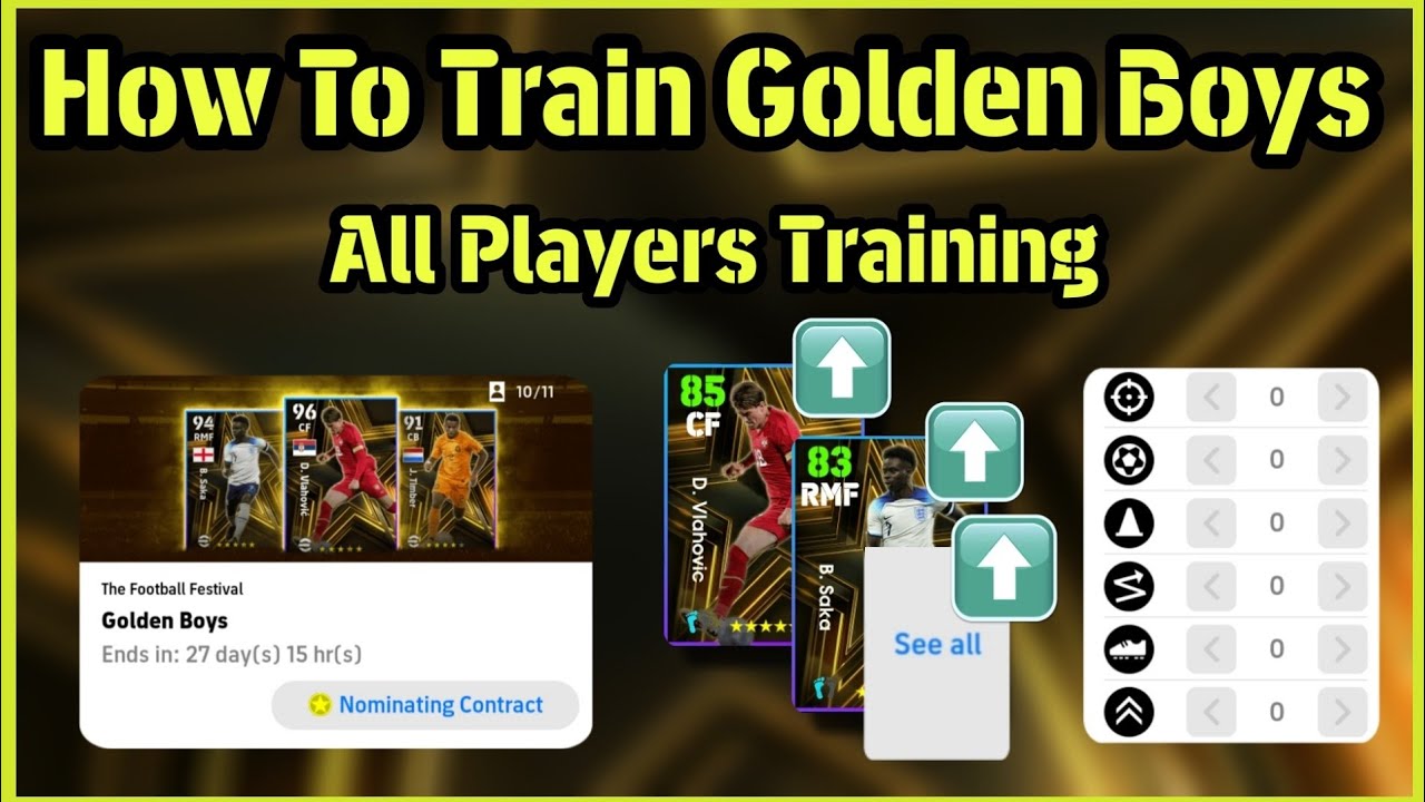 How To Train Golden Boys Pack in efootball 23 | How To Train D ...