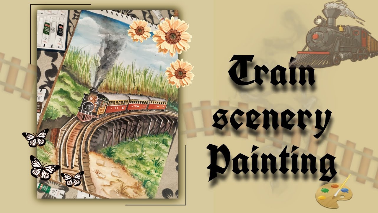 Steam Train Painting Tutorial 🚂🎨👩🏻‍🎨.... - YouTube