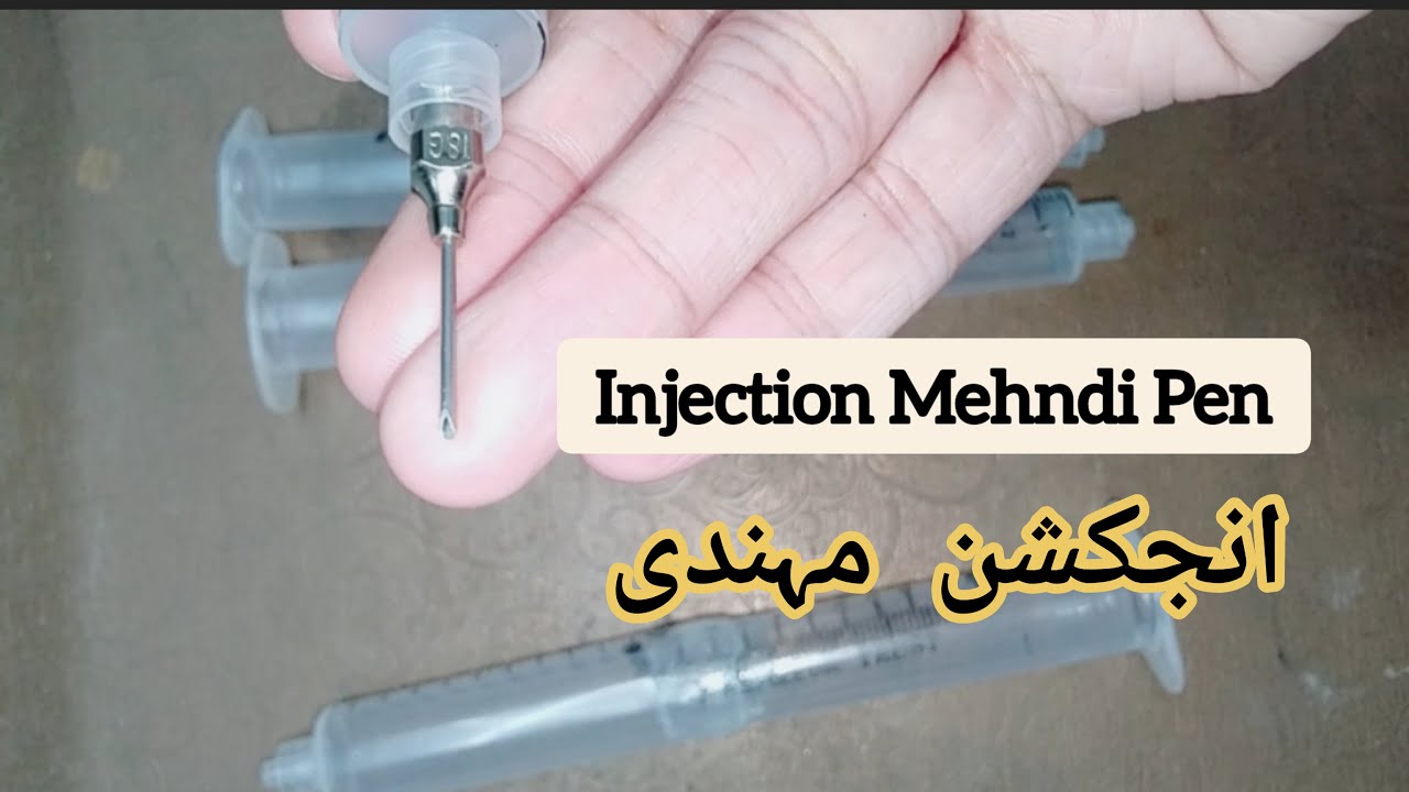 Injection Mehndi Pen|Mehndi Wala Injection|Large Applicator Banane Ka ...