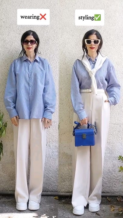 ️ styling vs wearing ️ oldmoney look with 3 basic pieces. #shorts # ...