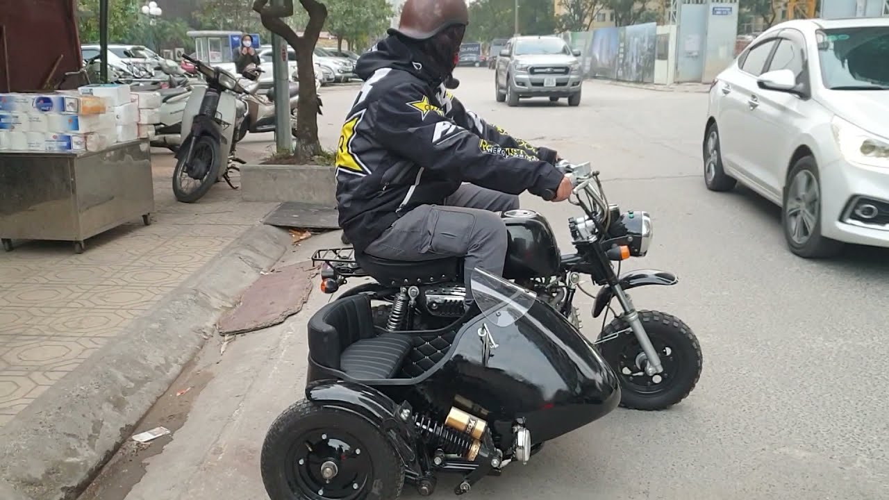 Homemade - Monkey 49cc mini sidecar - shortvideo - YouTube