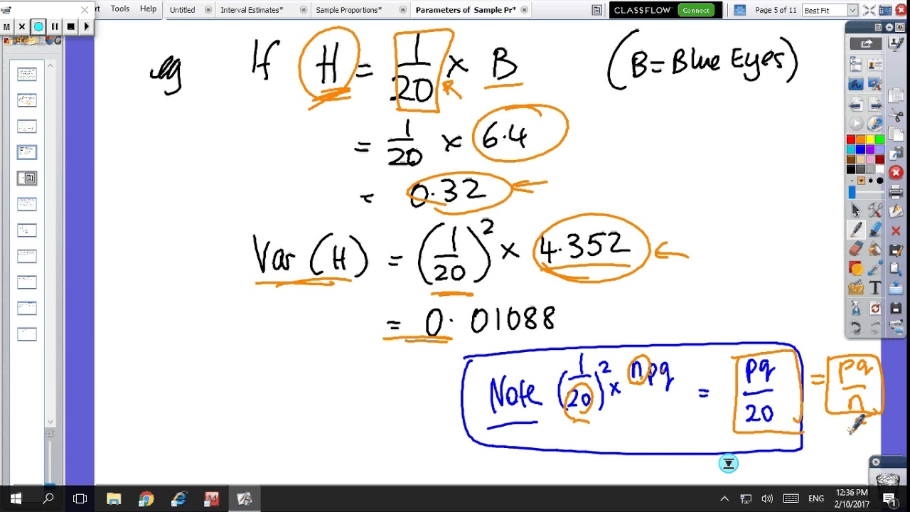 Parameters of Sample Proportions - YouTube