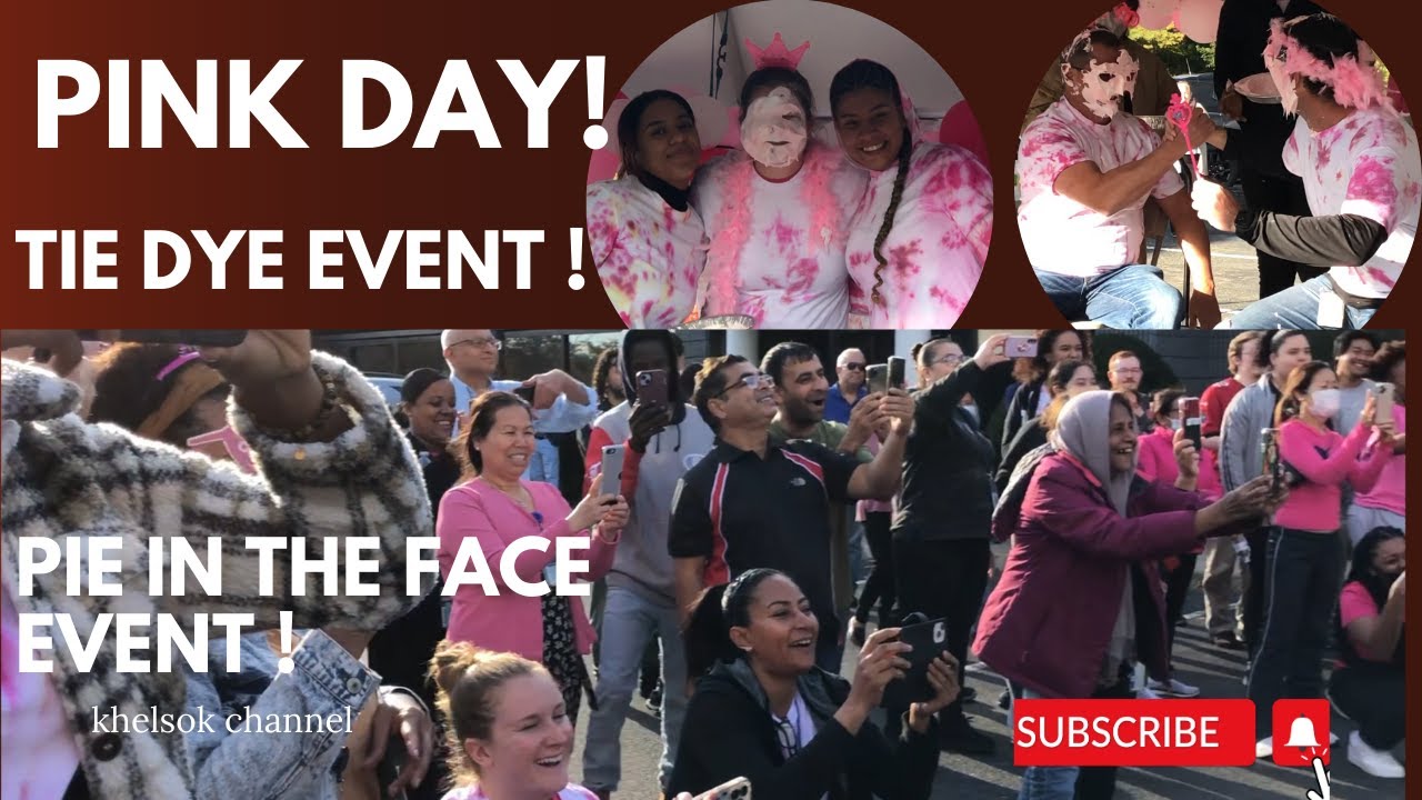 PINK ! DAY Pie In the Face Day! - YouTube