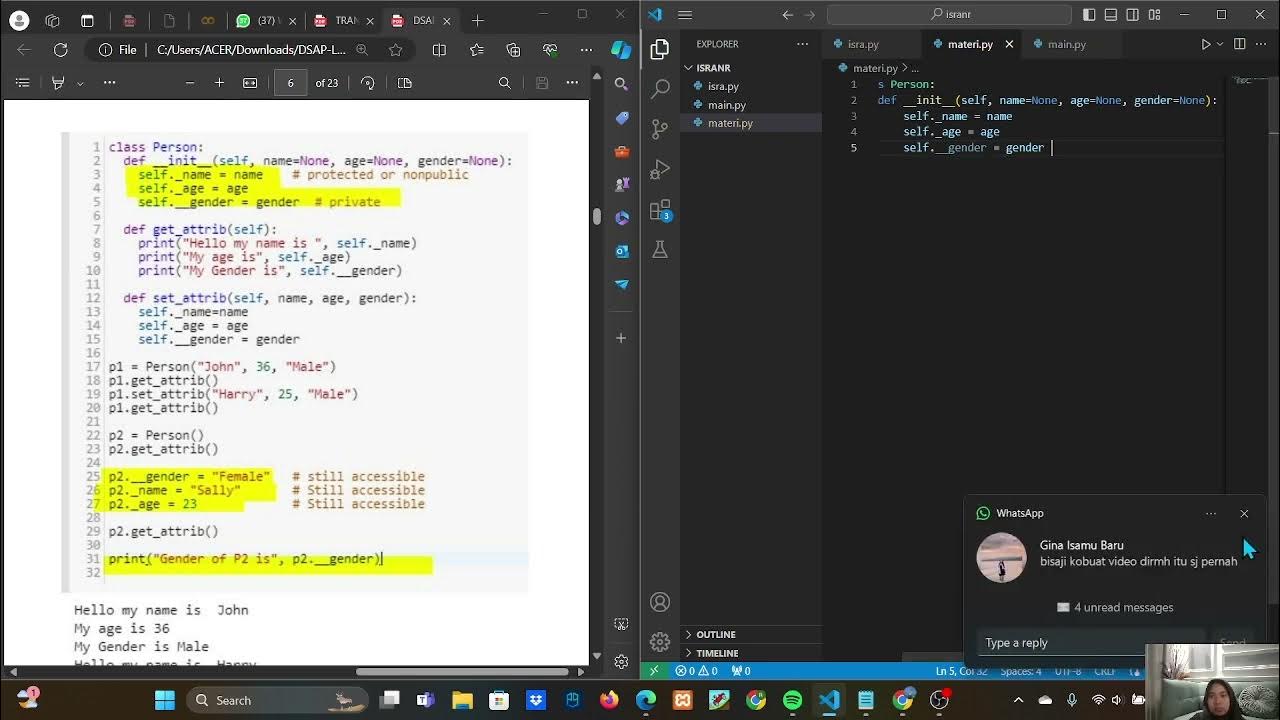 PYTHON OOP STURUKTUR DATA bagian (2) - YouTube
