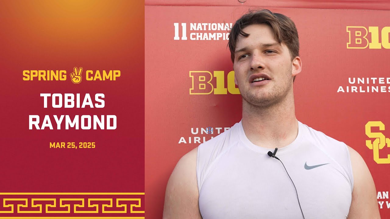 USC OL Tobias Raymond | Trojan Spring Camp 3.25.25 - YouTube