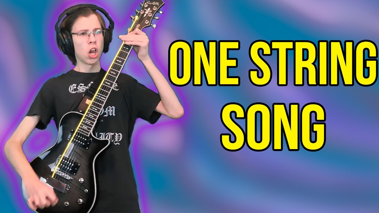 I WROTE METAL SONG ON ONE STRING [ONE STRING METAL RIFF] - YouTube