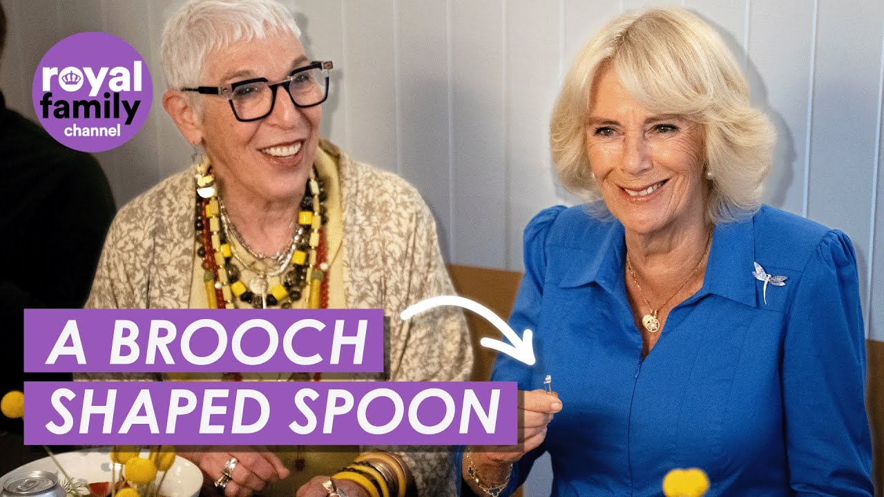 Queen Camilla Gifted Stunning Brooch by OzHarvest in Sydney - YouTube