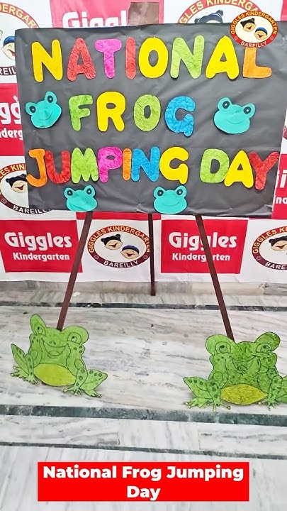 National Frog Jumping Day @Giggles-f8j #school #kindergarten #kids # ...