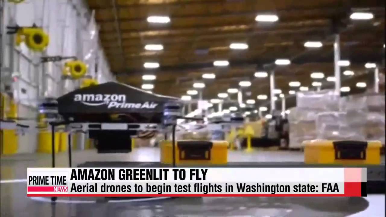 Amazon authorized to test drone deliveries 美당국, 아마존 드론시험 승인 - YouTube