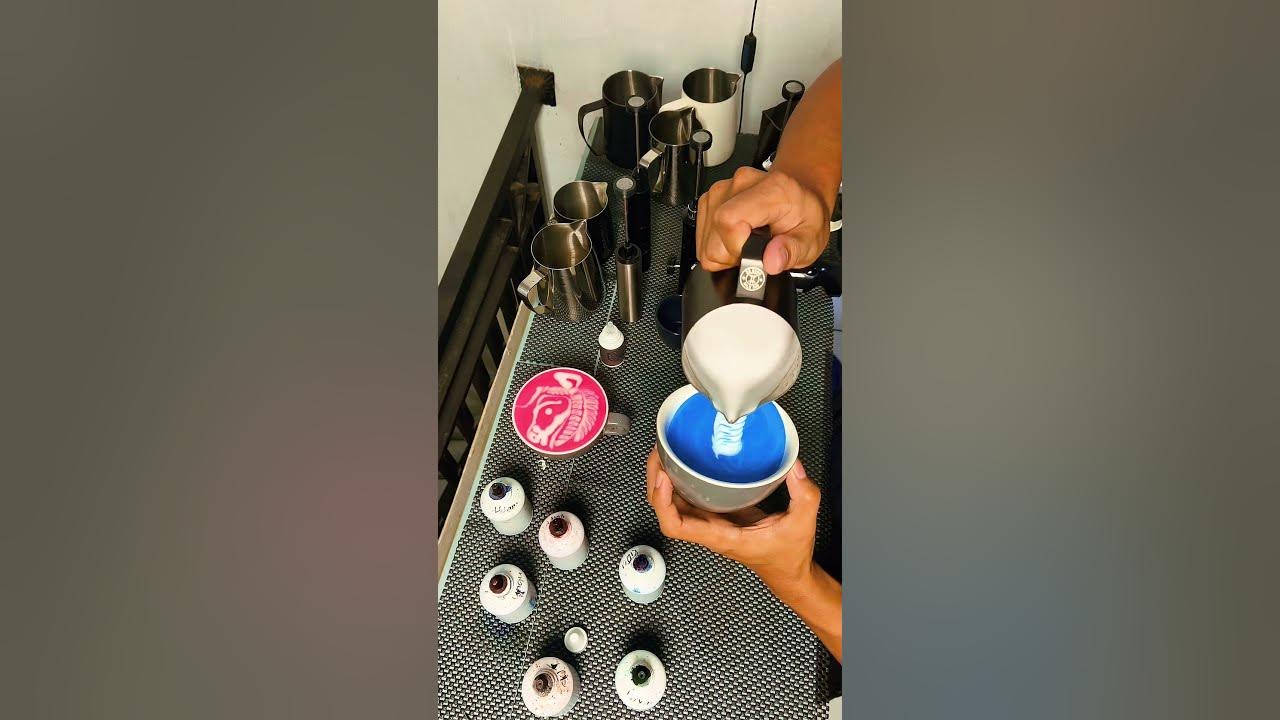 Belajar Latte art tanpa susu Dan kopi dengan mudah Dan praktis Pemula menggunakan Milkfrother ...
