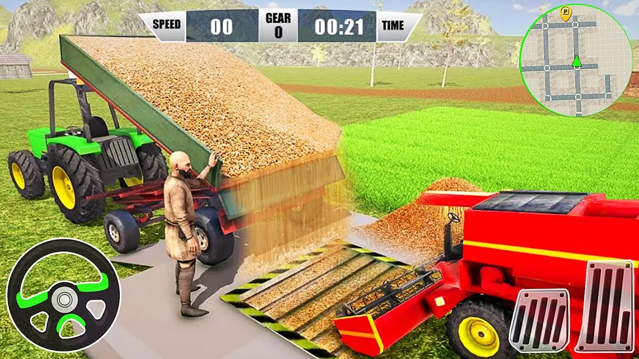 Harvest Tractor Farm Simulator - Best Android Gameplay - YouTube
