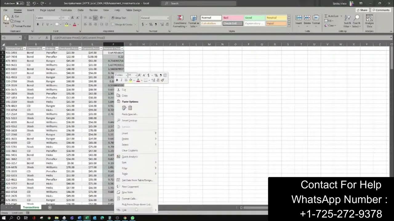 Exp19_Excel_Ch04_HOEAssessment_Investments| Excel Chapter 4 Grader Project - YouTube