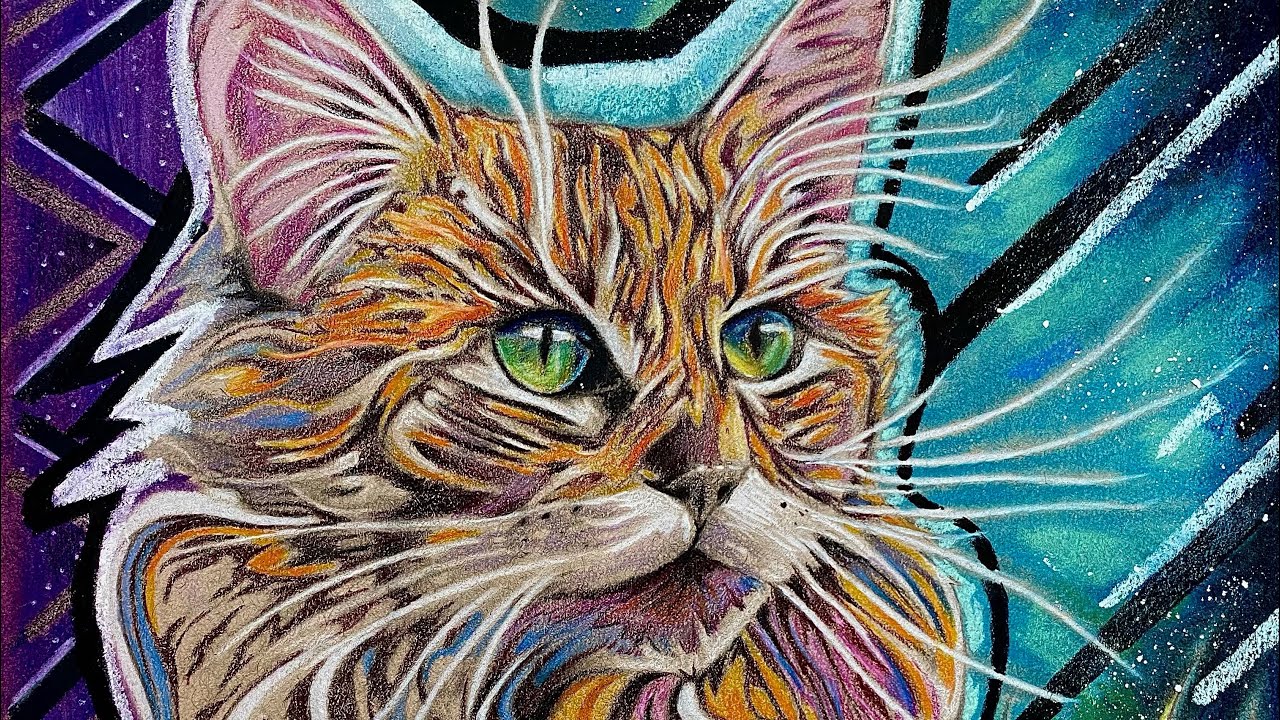 Cat Portrait~ Mixed Media - YouTube