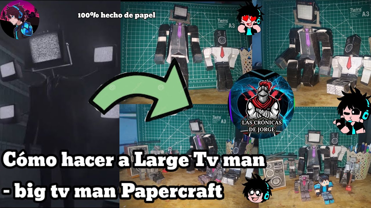 Plantilla De Tv De Papercraft