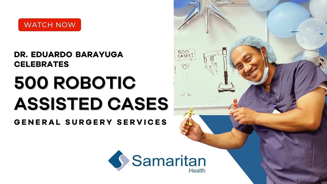 Dr. Barayuga celebrates 500 robotic assisted surgeries - YouTube
