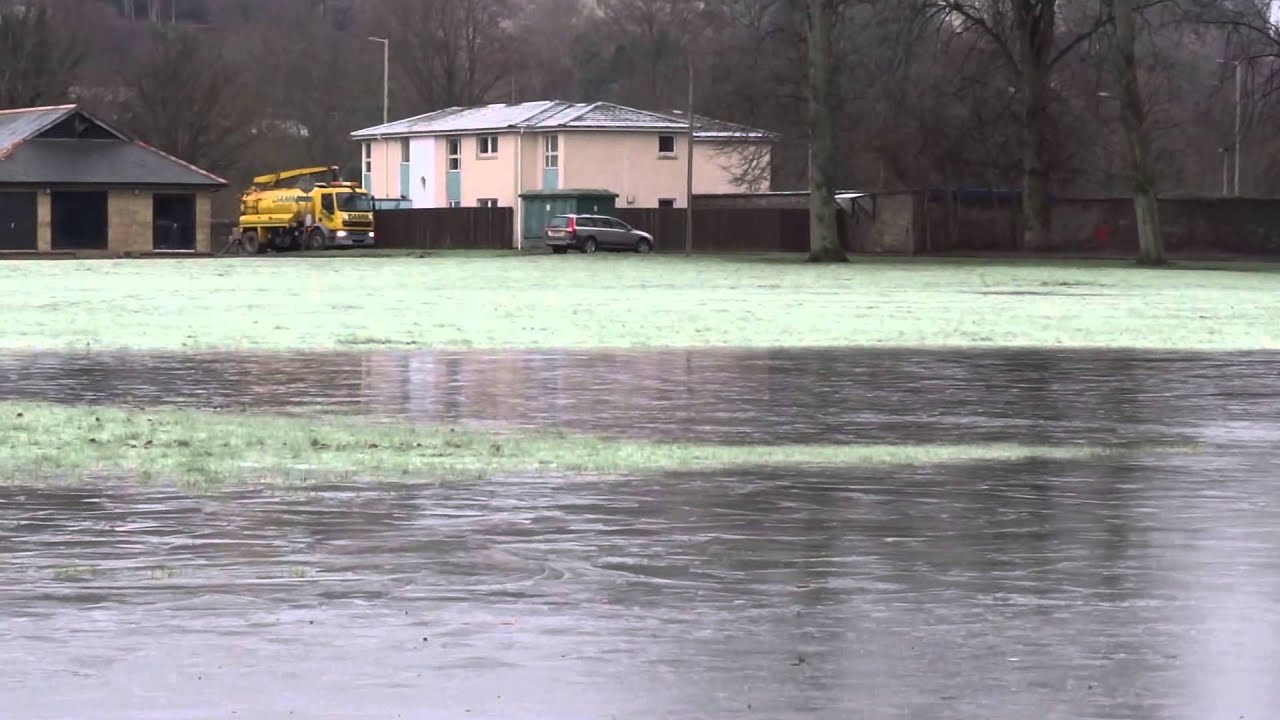 Frozen Flooding South Inch Park Perth Perthshire Scotland - YouTube