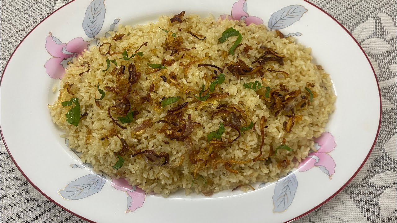 ঝরঝরে প্লেইন পোলাও রেসিপি। plain polaw recipe. - YouTube