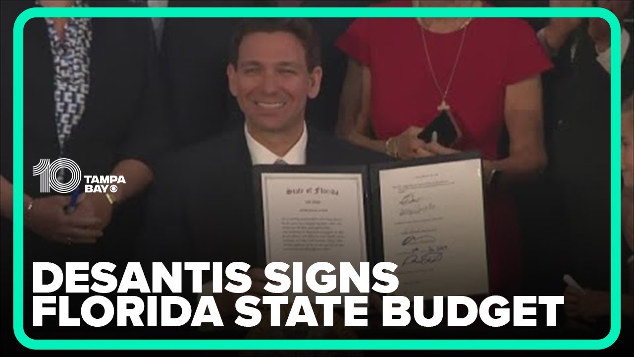 Gov. Ron DeSantis gives final approval to Florida state budget - YouTube