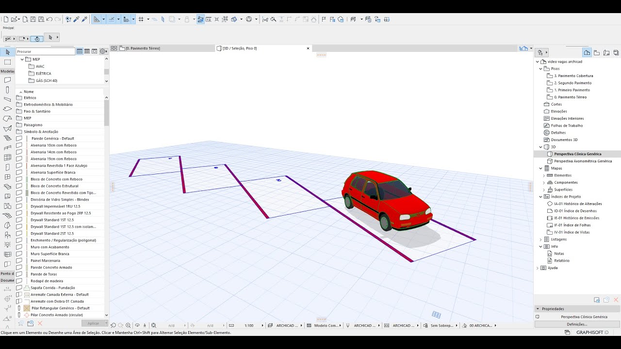 ArchiCAD: FOR FREE Vagas Estacionamento / Parking - YouTube