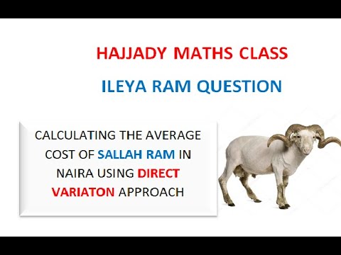 Calculating the price of Sallah Ram using Direct Variation Approach ...