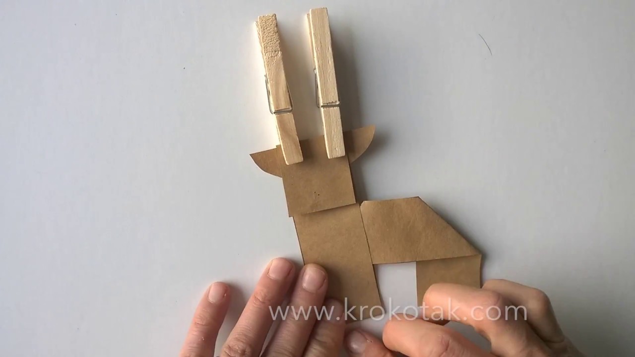Easy To Make Paper Rudolph - YouTube
