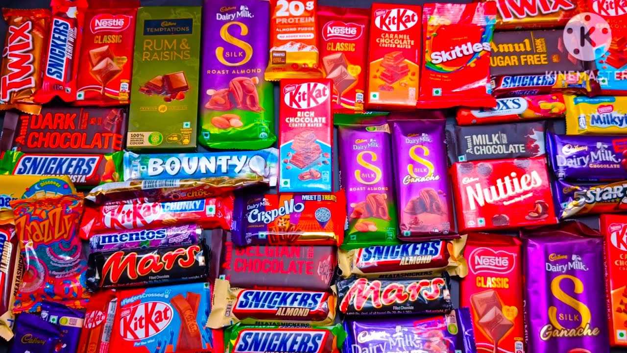 Cadbury Dairy Milk Silk Roster Almond, Mars, ASMR, CANDIES - YouTube