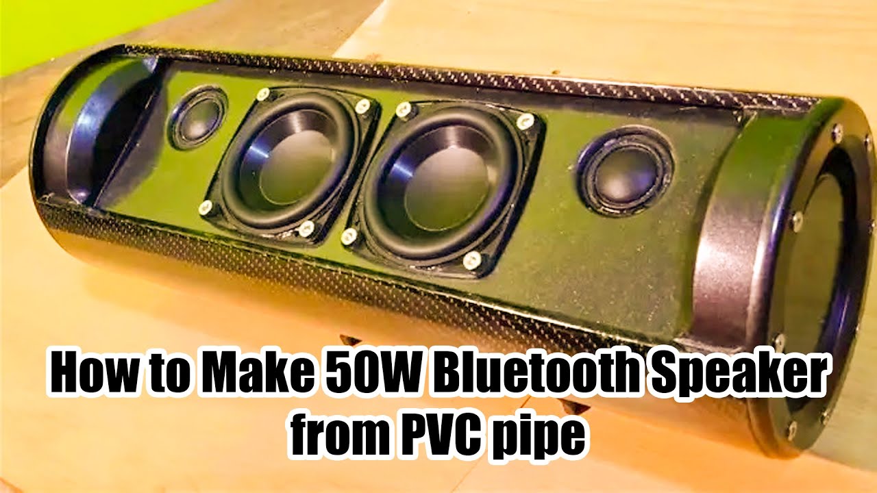 How to Make 50W Bluetooth Speaker from PVC pipe | Inventor - YouTube