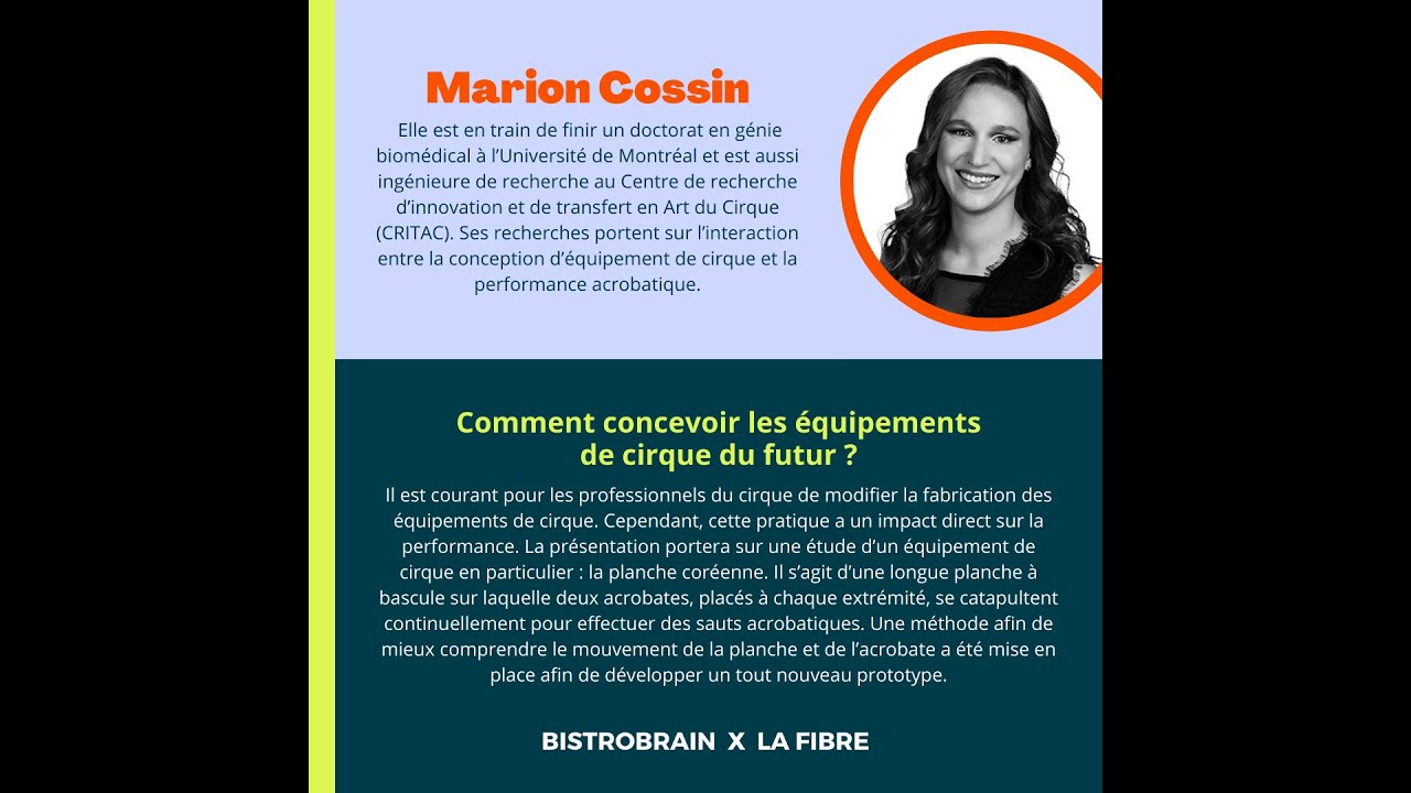 Marion Cossin - Comment concevoir les équipements de cirque du futur ...