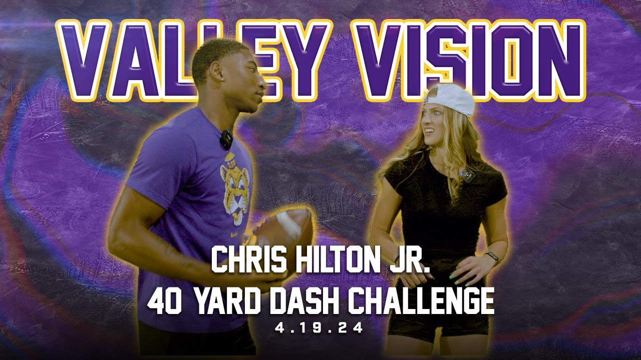 LSU Wide Receiver Chris Hilton Jr. 40-Yard Dash Interview Challenge ...