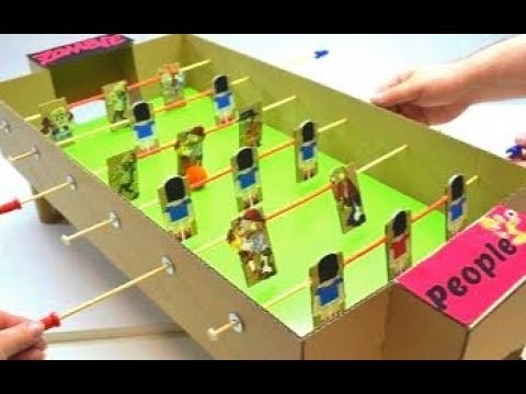 How to make Football Table game from cardboard - YouTube
