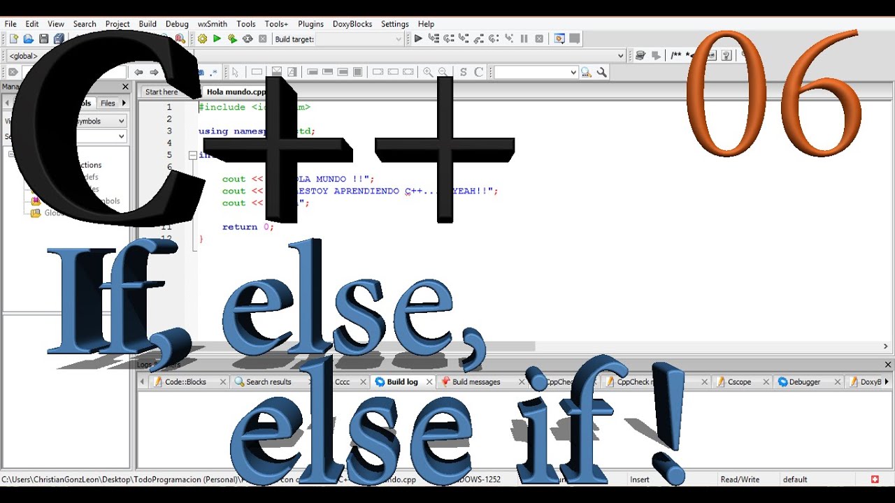 Programación en C++ 06 - Estructuras de control condicionales - YouTube