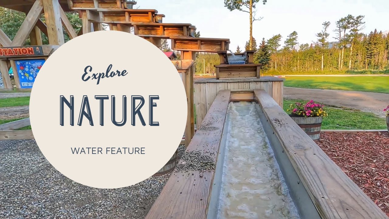 ASMR flowing water sounds. Unique water feature at Jasper Gates Resort ...