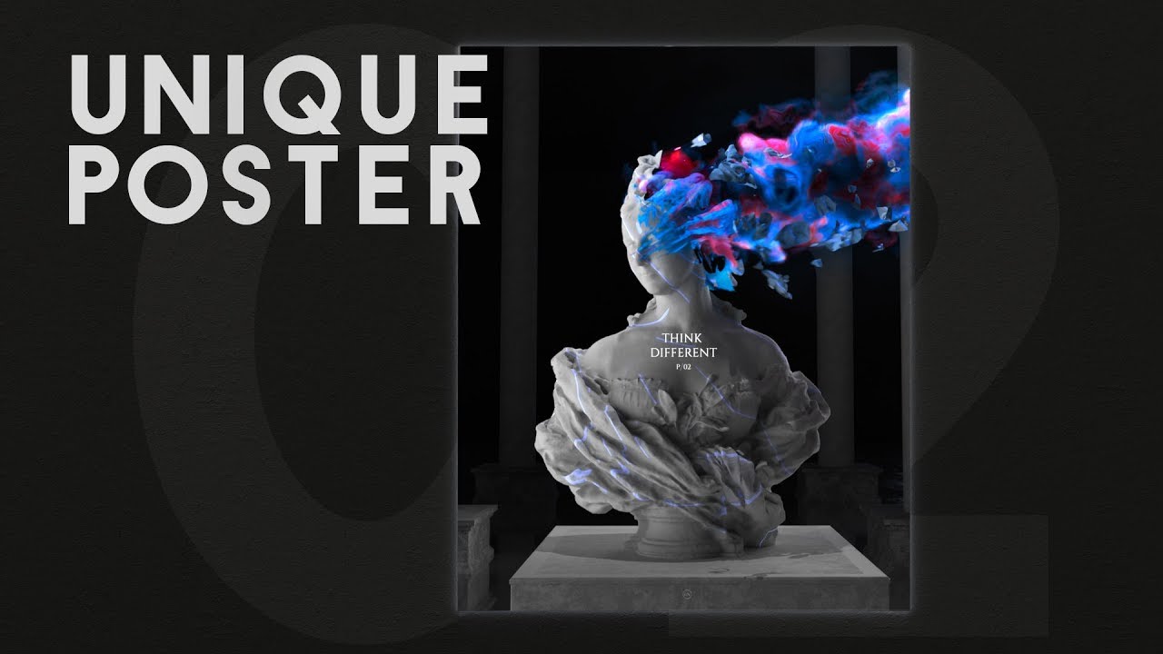 C4D poster design / Speedart | EP 02 - YouTube