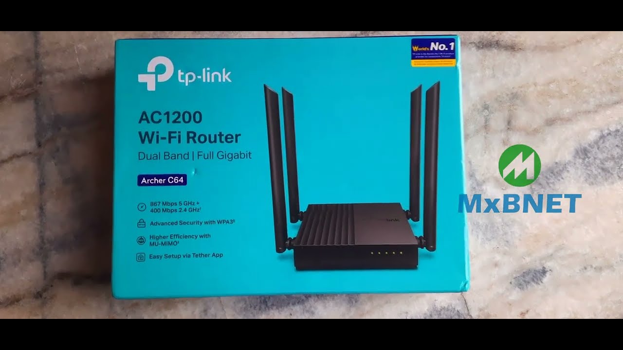 TP-Link Archer C64 AC1200 Dual-Band Gigabit Wi-Fi Router - YouTube