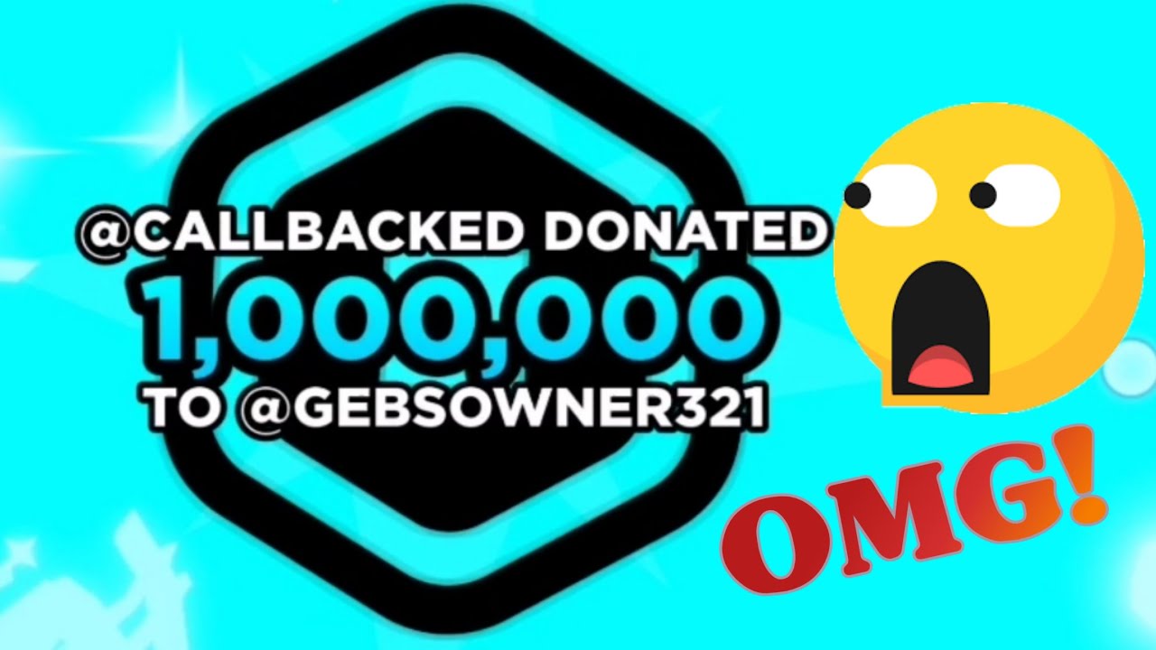 OMG! | He donate 5 million Robux - YouTube