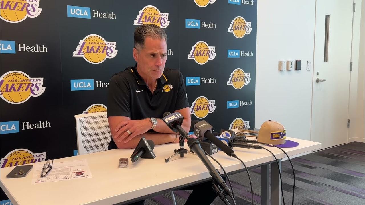 Rob Pelinka talks about Lakers drafting Bronny James with the No. 55 pick - YouTube