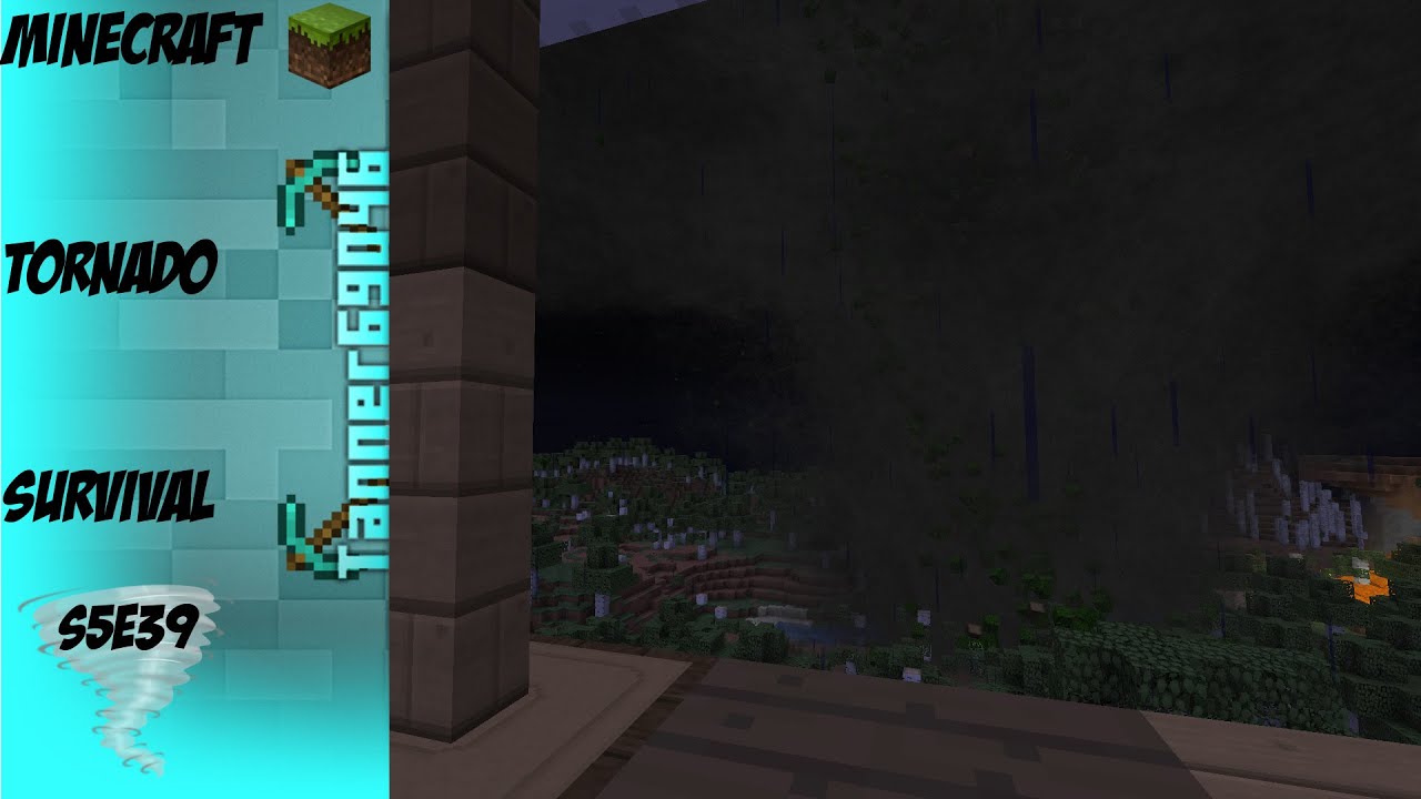 Minecraft Tornado Survival (Localized Weather Mod) S5E39 Storm Chasing ...