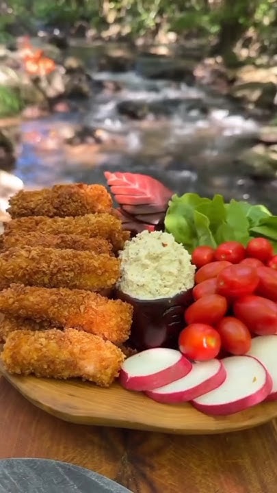 "🌲Nature's Table: Fish Nuggets & Chicken Drumsticks🍗" #foodlife #foodblogger #sereneescape - YouTube