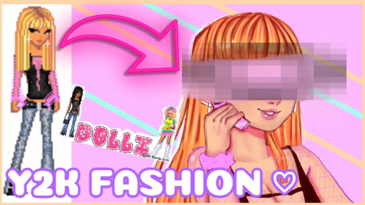 Redrawing cute Y2K Pixel Dollz I made because I'm a mess - YouTube
