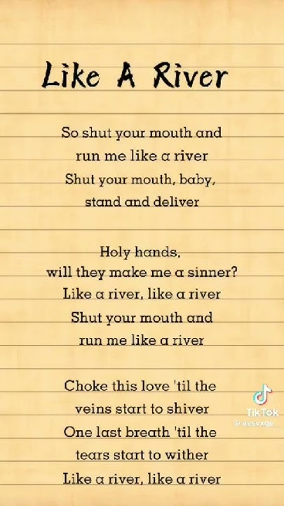 like a river lyrics - YouTube