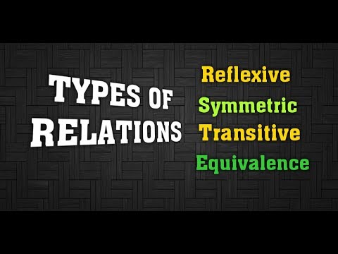 Types of Relations ( Reflexive , Symmetric , Transitive , Equivalence ...