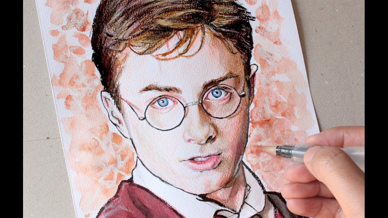Speed Drawing: Harry Potter (Daniel Radcliffe) - YouTube