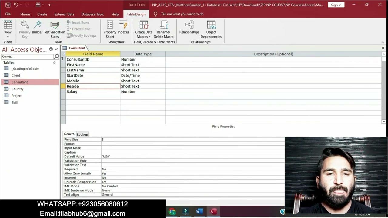 Access 2019 Module 2 SAM Critical Thinking Project 1c | Access Module 2 ...