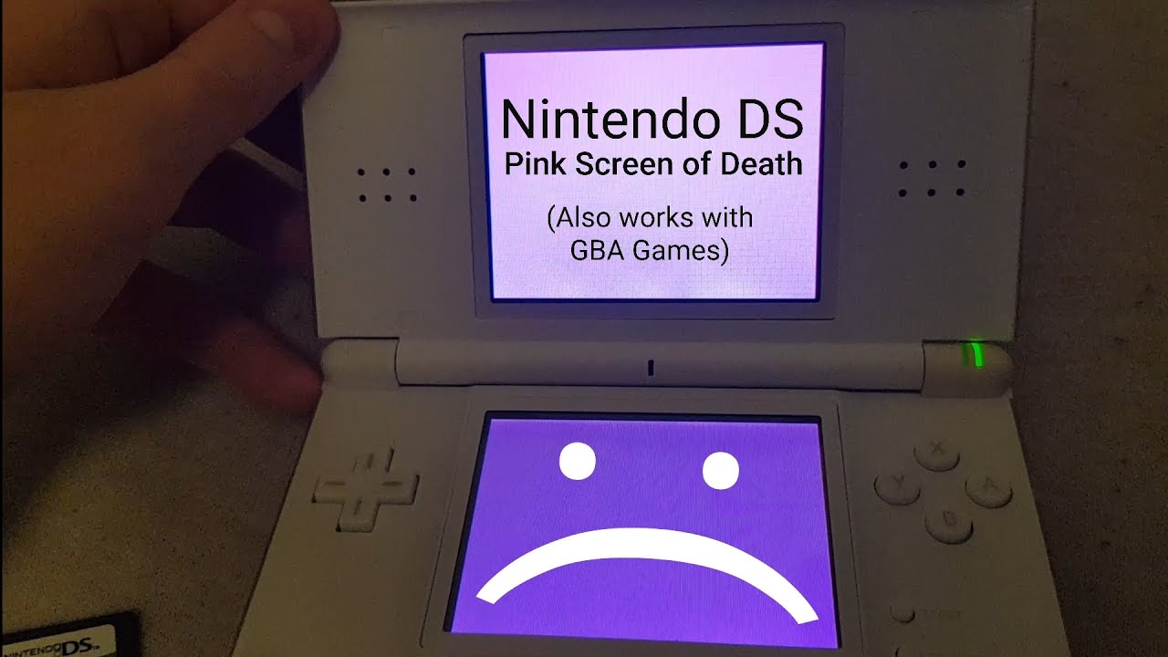 Nintendo DS Pink Screen of Death - YouTube